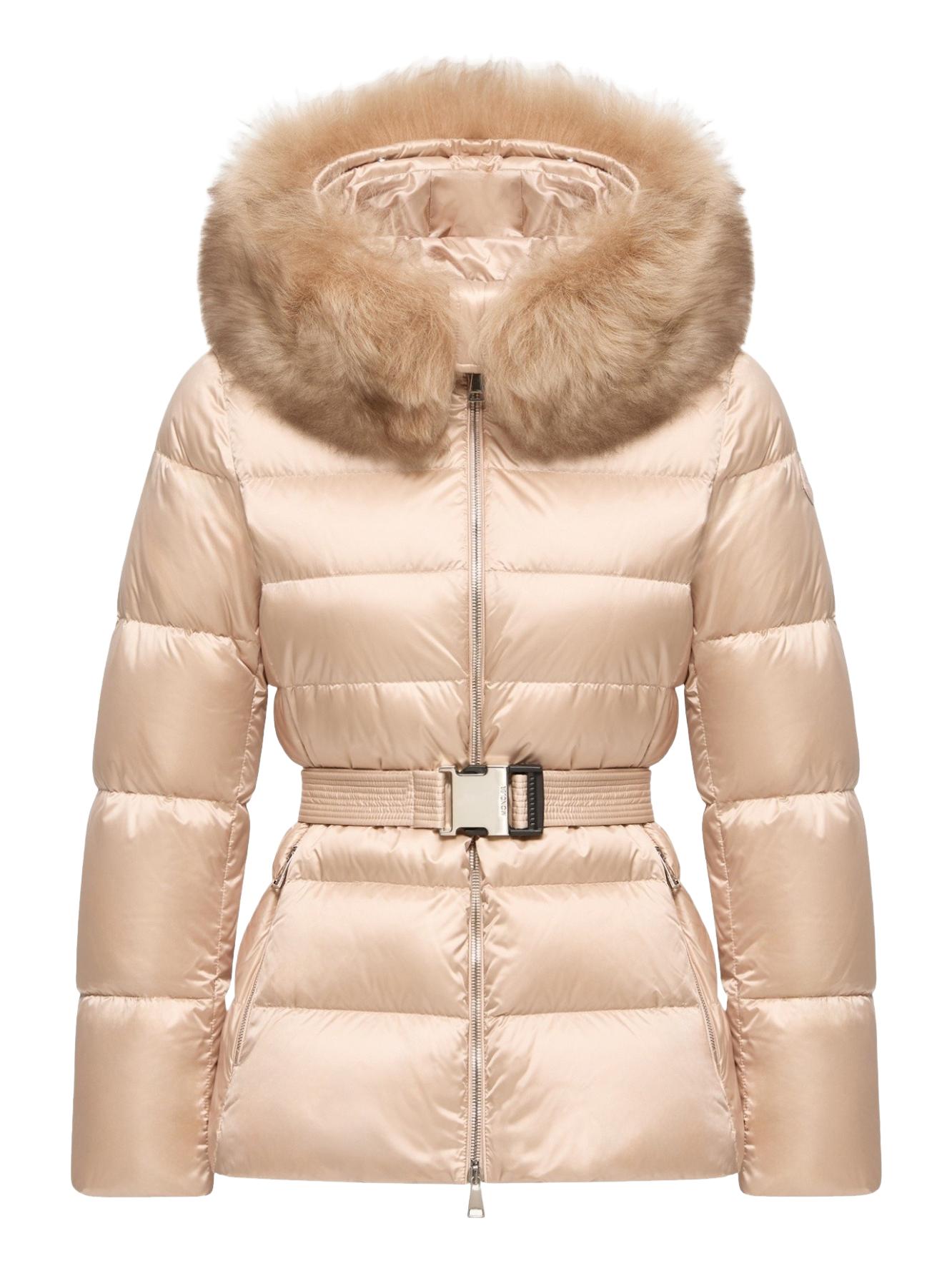 MONCLER Moncler Cupidone Belted Fur-Trim Padded Jacket